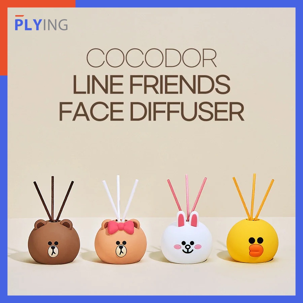 [COCODOR] Line Friends Face Diffuser 50ml / Reed Stick 3pcs / Line Friends Silicon Cover / 4Type ...