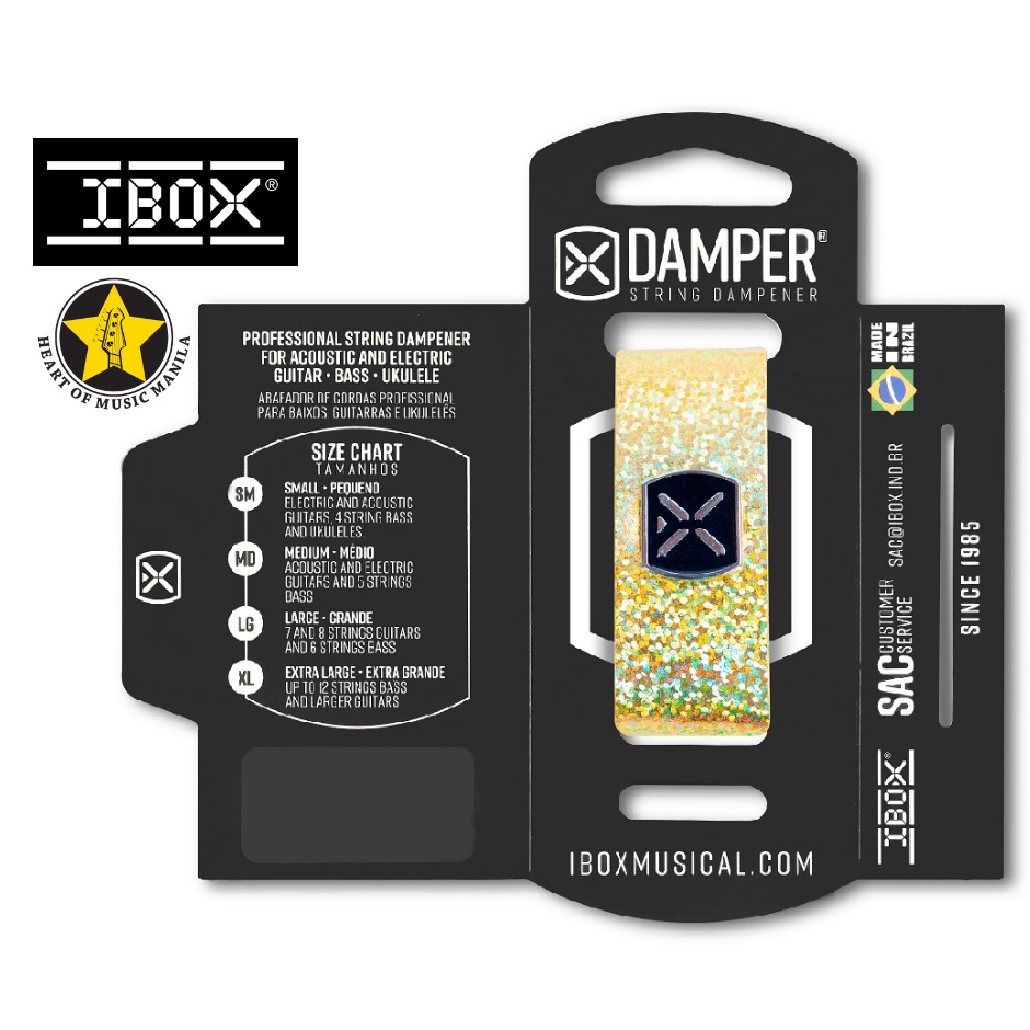 IBOX Brazil DAMPER String Dampener String Muter Holographic Gold ...