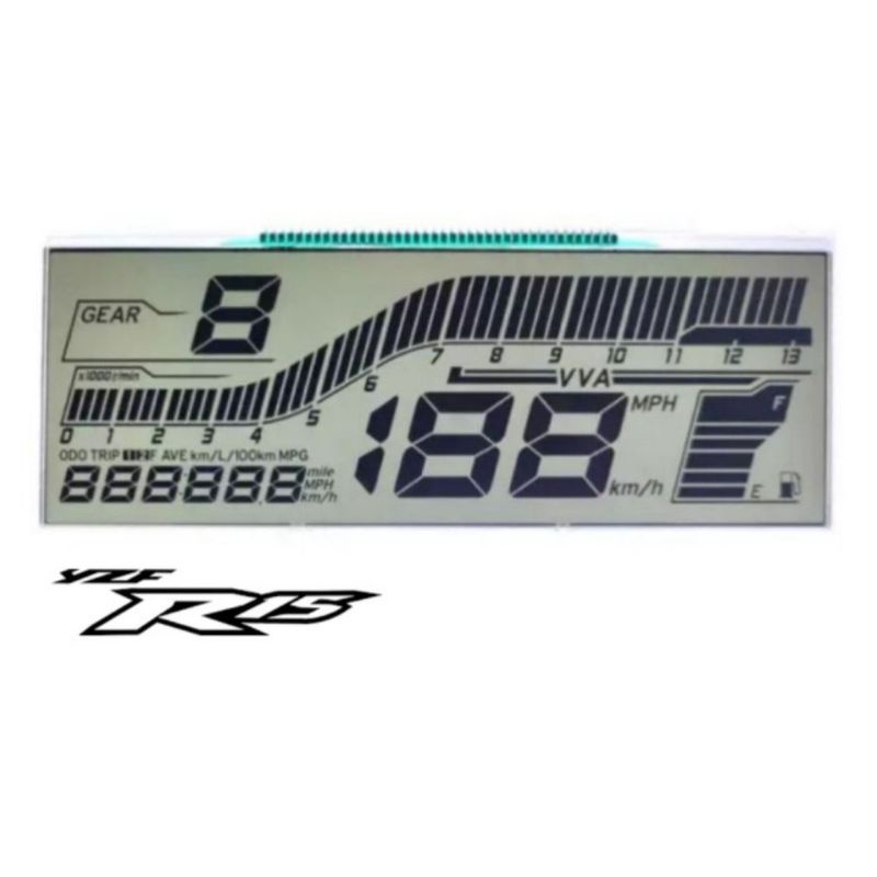 Lcd R15V3 Free LED 10 pcs Original Yamaha Speedometer, R15 V3, Vixion R ...