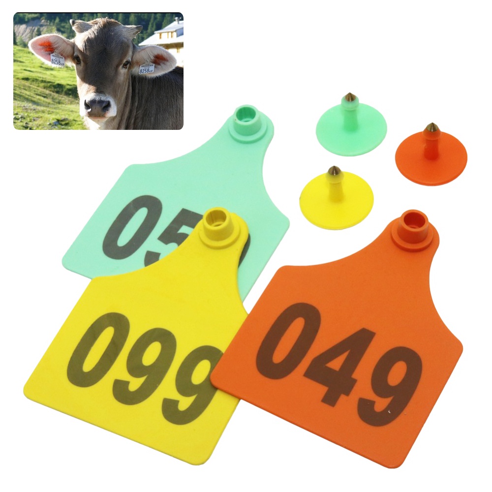 10/20/50Pcs Large Plastic Livestock Ear Tags Cattle Pig Ear Tag Set ...