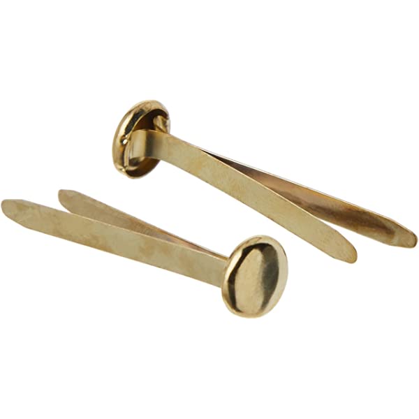 Round Head Fasteners | 1 inch | 1 box of 100pcs | Brass Plated | Shopee ...