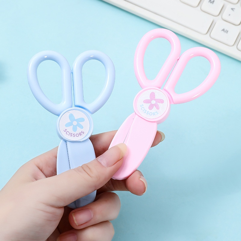 Children's hand scissors don't hurt their hands Colorful round head ...