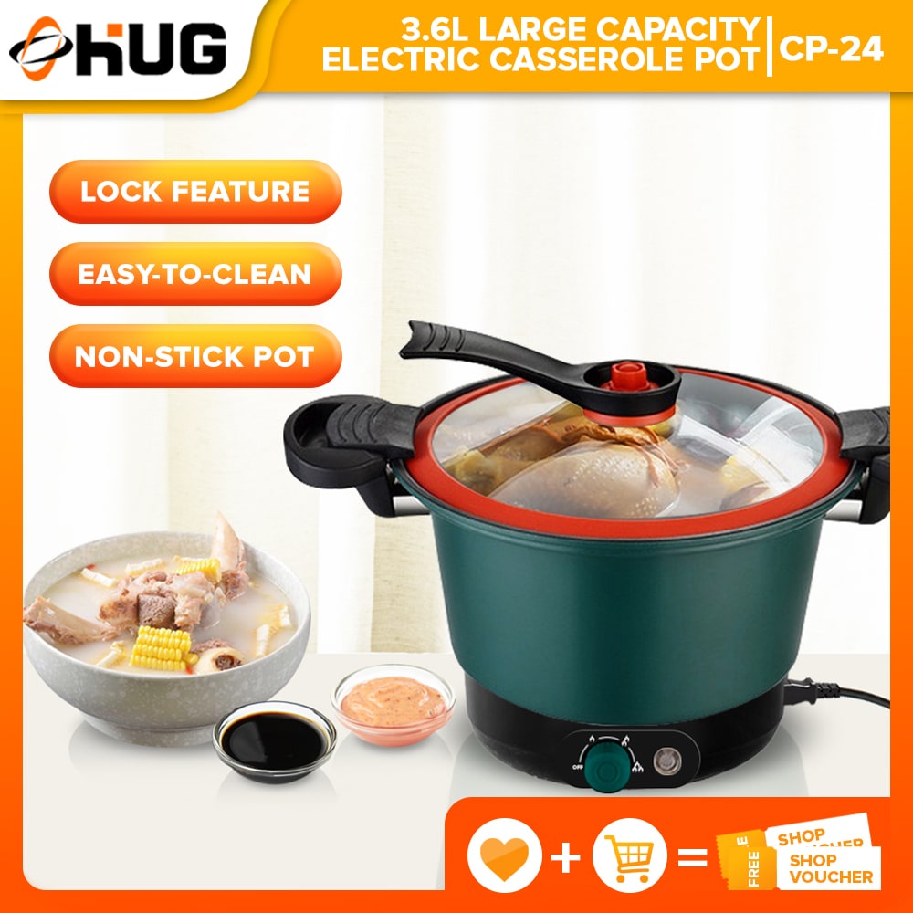 3.6L Electric Micro Pressure cooker Non-stick Cooking Pot w/ Lock ...