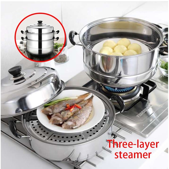 Three-tier steamer Multi functional double layer soup steamer High ...