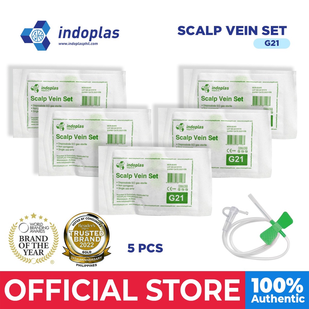 Indoplas Scalp Vein Set G21 - 5 Pieces | Shopee Philippines