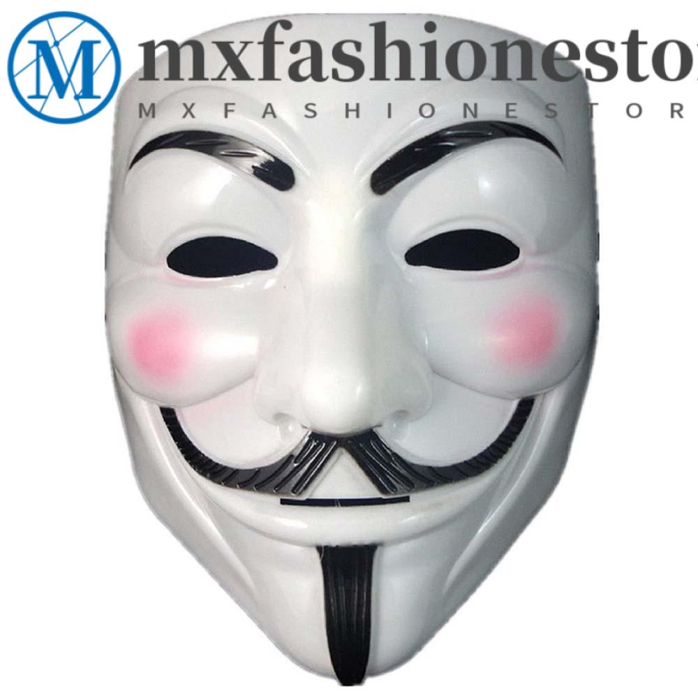 MXFASHIONE V for Vendetta Plastic Anonymous Headwear Movie Cosplay ...