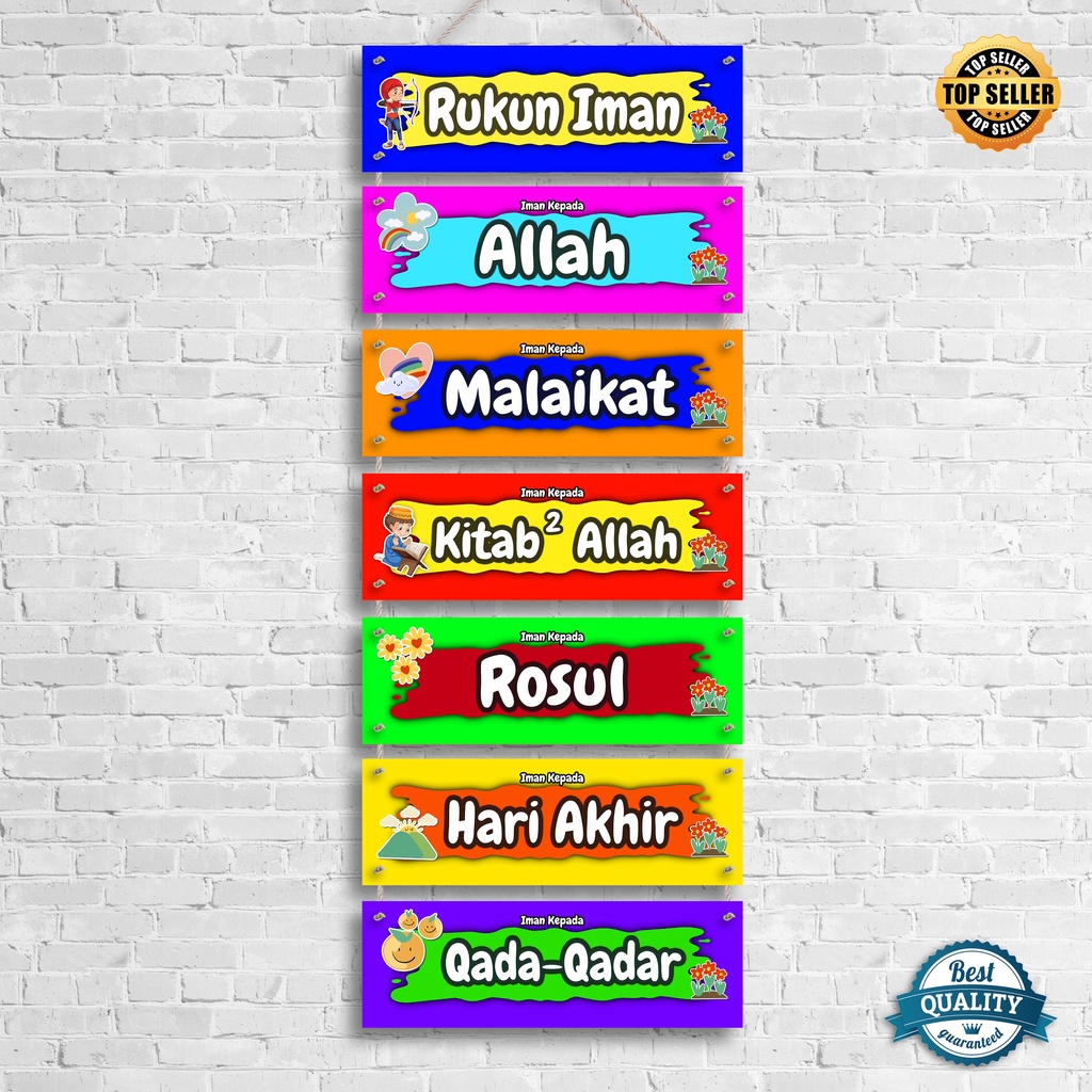 HIASAN DINDING Abani Wall Decoration Children's Education Poster Rukun ...