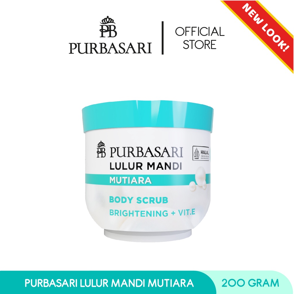 HITAM Purbasari Pearl Bath Scrub 235gr/Whitening Whitening Brightening ...