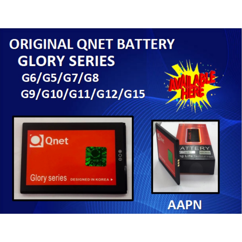 QNET ORIGINAL BATTERY FOR GLORY SERIES COMPATIBLE WITH G5/G6/G7/G8/G9/G10/G11/G12/G15 | Shopee ...