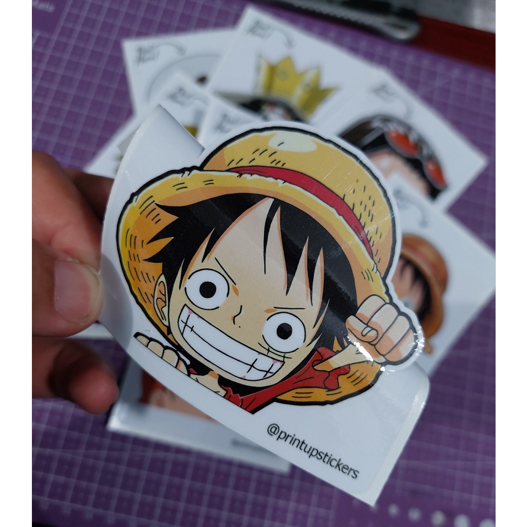One Piece Anime Peeking Sticker (Waterproof) | Shopee Philippines