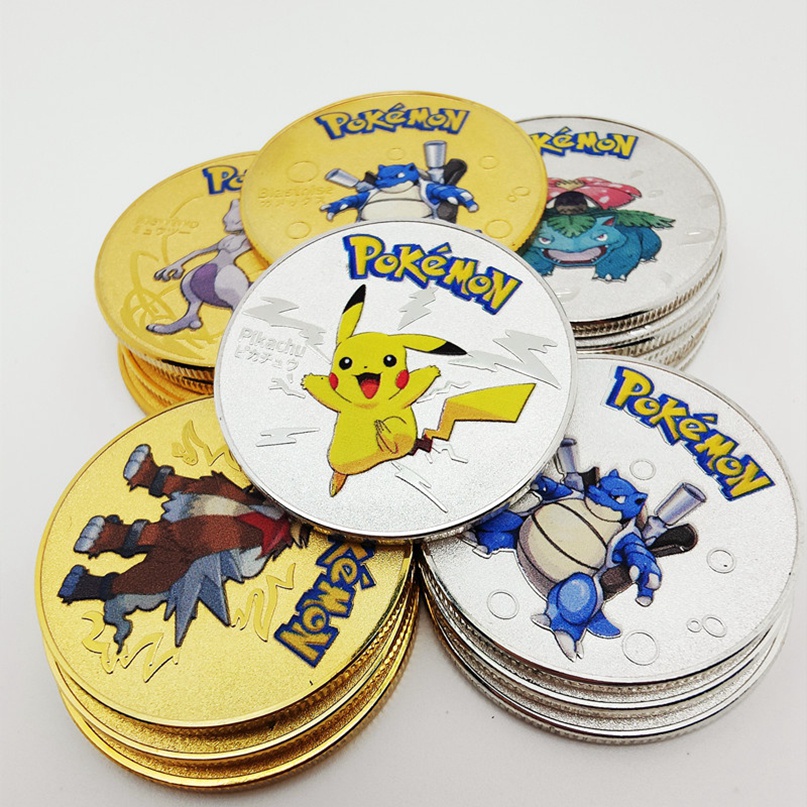 Pokemon Collectibles Display Box Commemorative Coin Gold Plated Silver ...