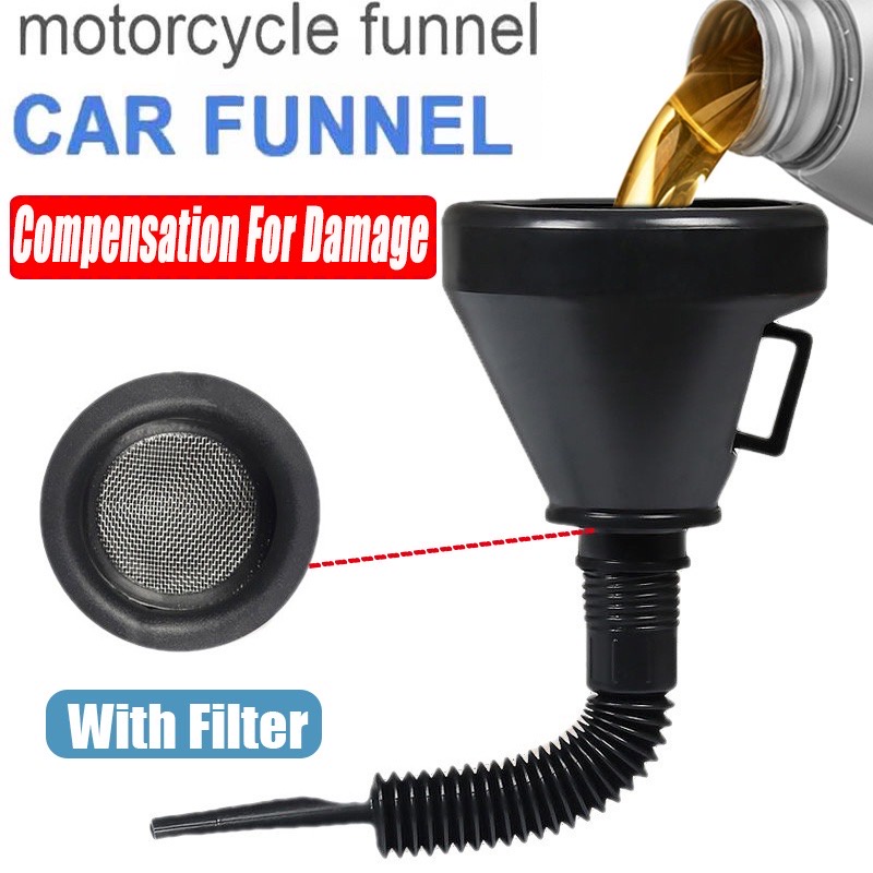 Oiler Filter Funnel Car Motorcycle Refueling Longer Filter Funnel with ...