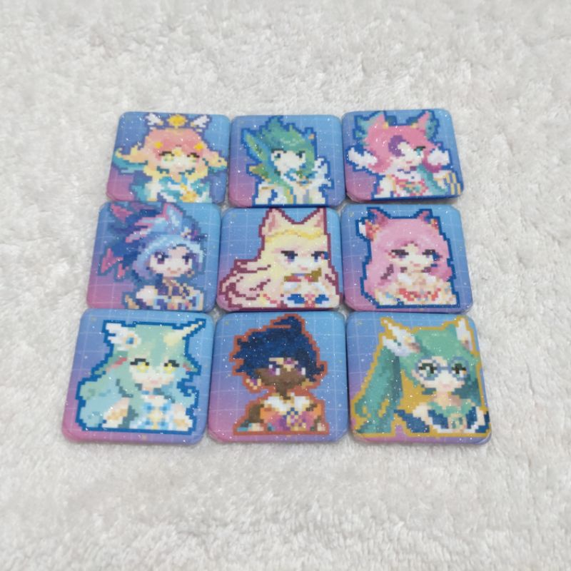 Pixel Star Guardian ( League of Legends ) Square Pins | Shopee Philippines