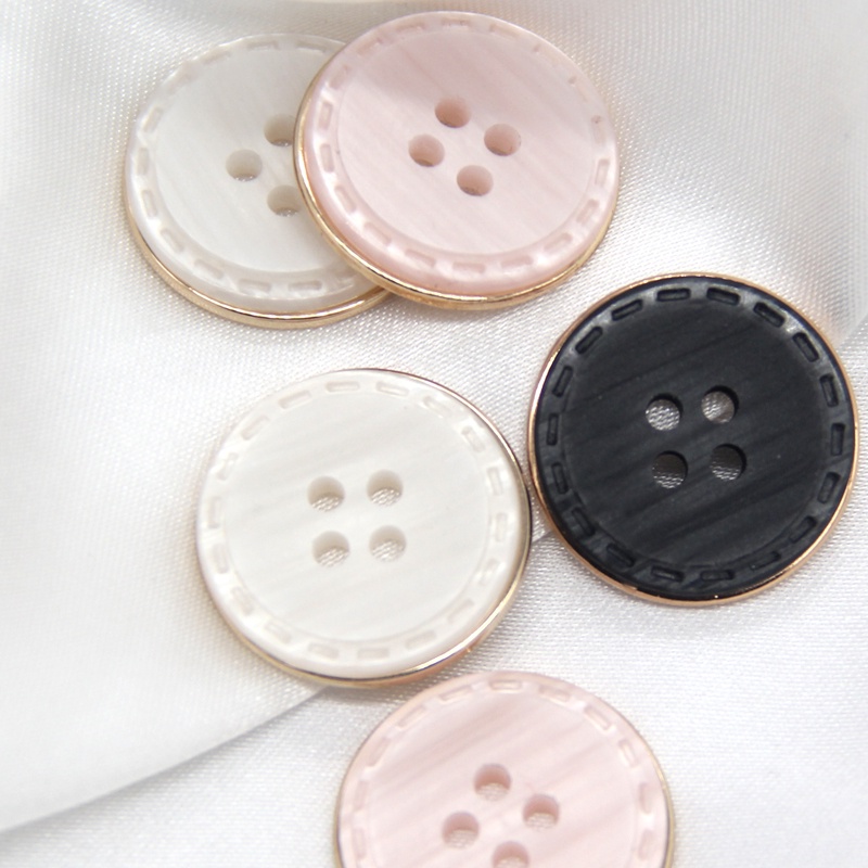 6Pcs/set 18/21/25mm 4 Holes Retro Round Metal Buttons For Clothing ...