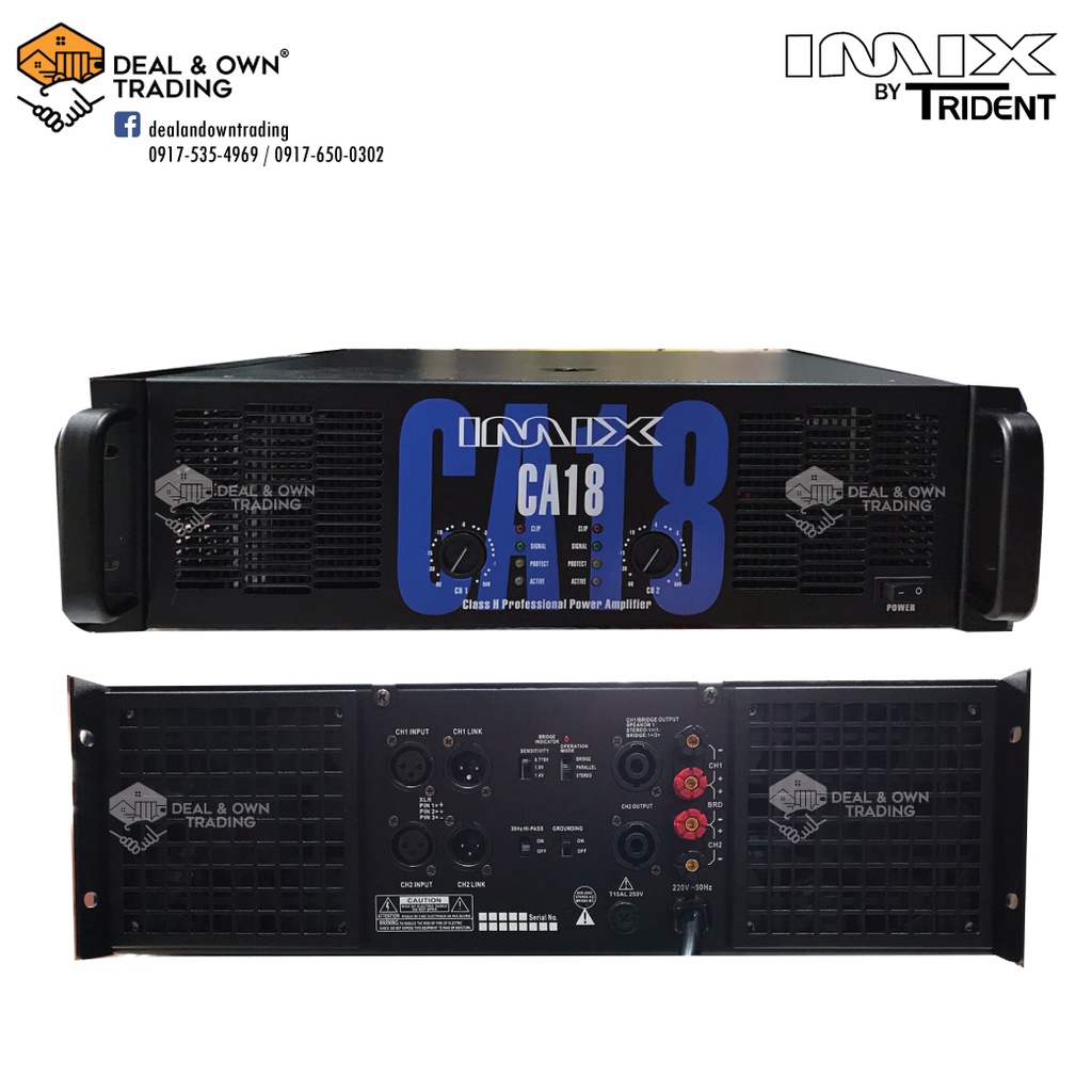 2023 IMIX/Trident CA-18 1100W X 2 Powered Amplifier | Shopee Philippines