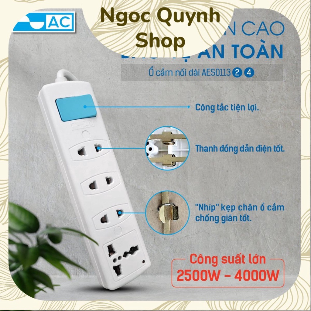 Ac Extension Socket AES0113 - High Power Load Capacity, Safety ...