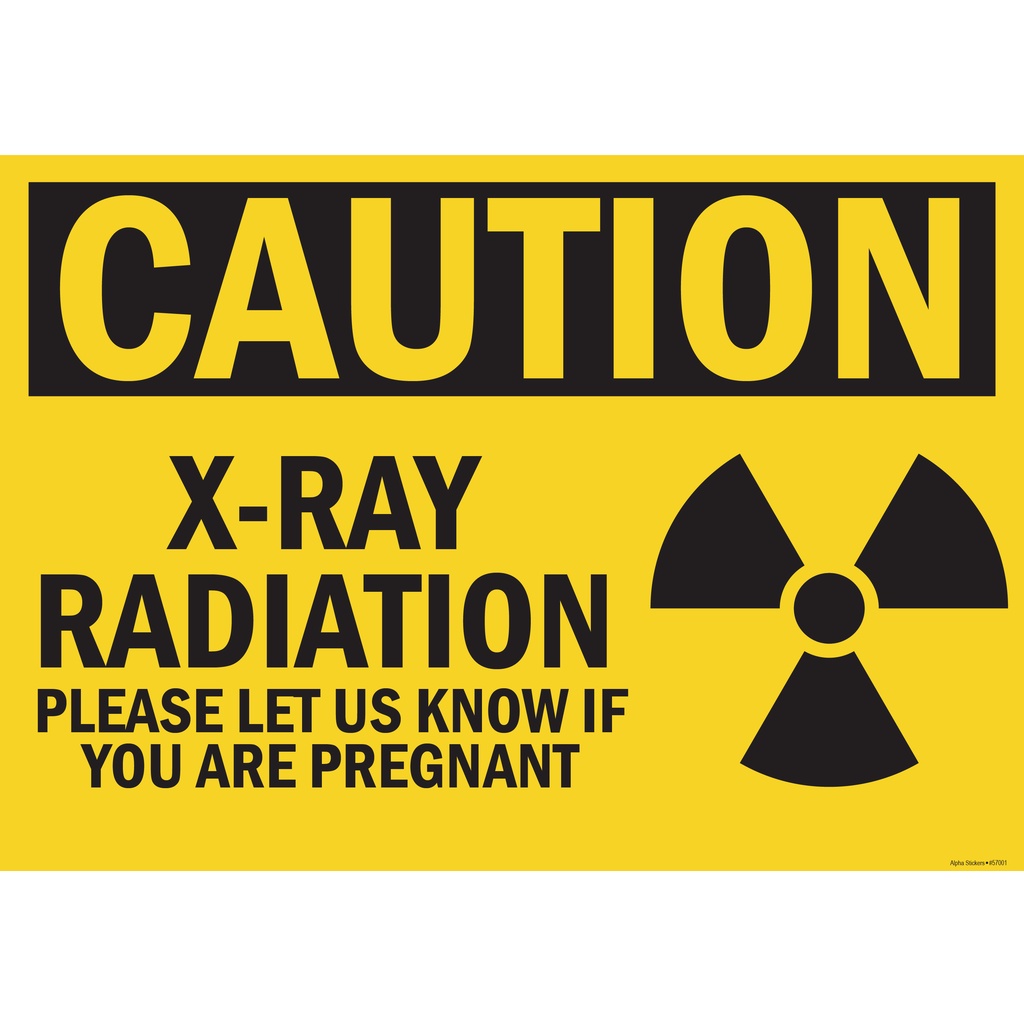 Caution Xray Radiation Vinyl Sticker Only Sign Size 10"W x 7"H | Shopee ...