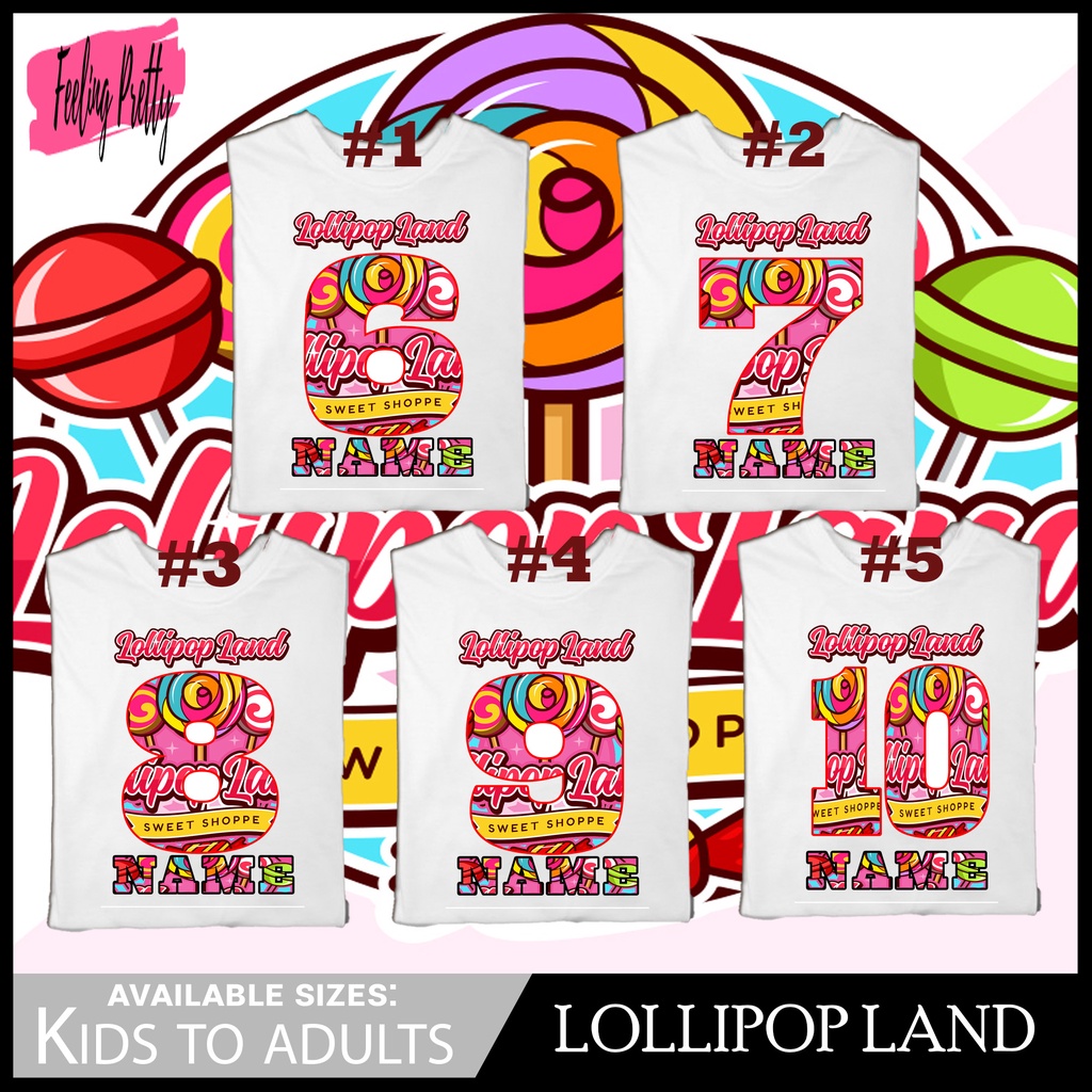 Lollipop Land Numbers 6 7 8 9 10 Birthday Theme For Kids to Adults ...