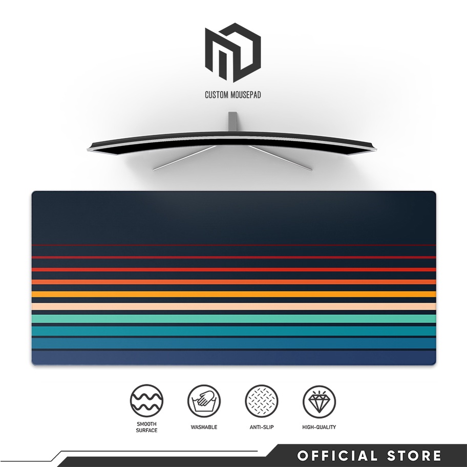 MD Mousepad | Retro Vintage Stripes | Extended Large Gaming Mouse pad ...