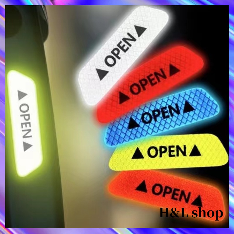 Hl Car Reflective Stickers Car Stickers Door Reflective Warning ...