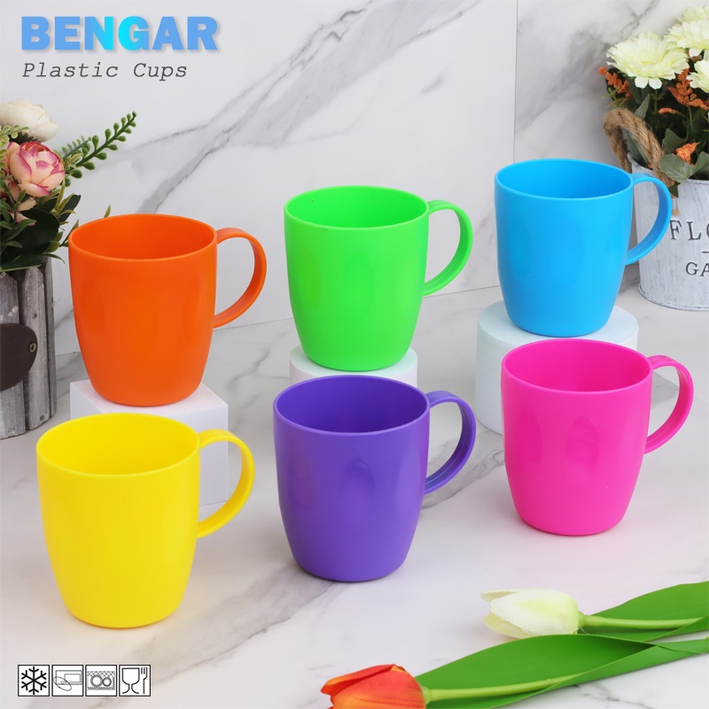 KES BENGAR plastic cup reusable random colored COD | Shopee Philippines