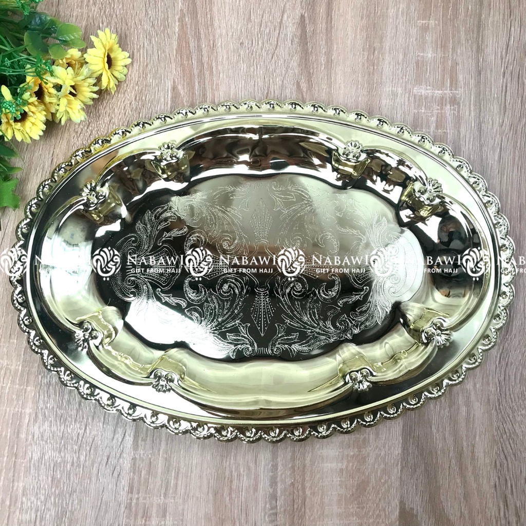 Oval Gold Tray / Premium Gold Tray / Hajj and Umrah Souvenirs | Shopee ...