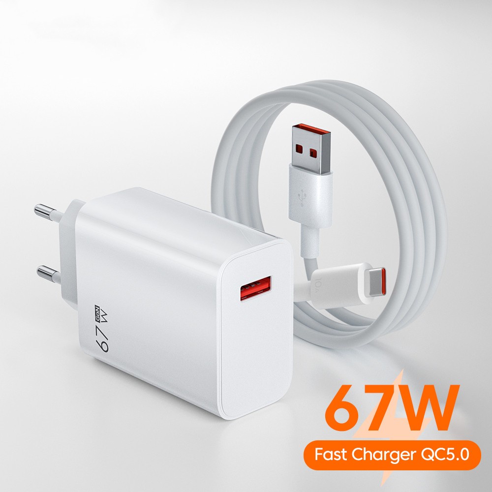 USB Charger 67W Fast Charging Quick Charge 3.0 USB Type C Cable 10A for ...