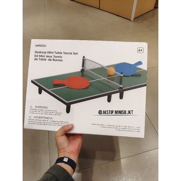 MINISO Desktop Mini Table Tennis Set / Ping Pong Set (2 Bats + Table ...