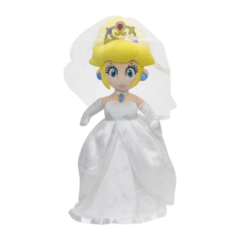 32CM White Princess Peach Plush Toys Cartoon Anime Dolls Action Figure ...