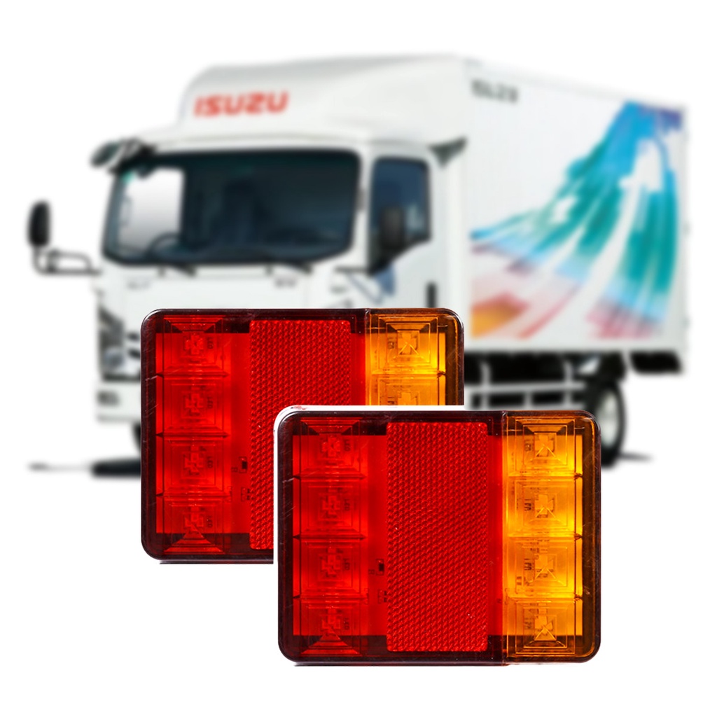 12V 24V 48V 60V LED Ebike Lorry Brake Light Stop Turn Rear Tail Trailer ...