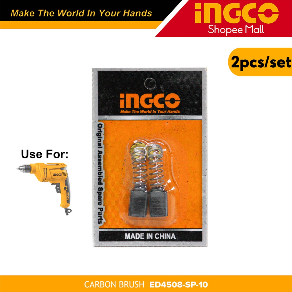 Ingco 2PCS/SET Carbon Brush Replacement Part for Electric Drill [SOLD ...