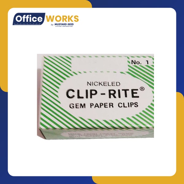 Nickeled CLIP-RITE Gem Paper Clip 33mm Sold by 5's | Shopee Philippines
