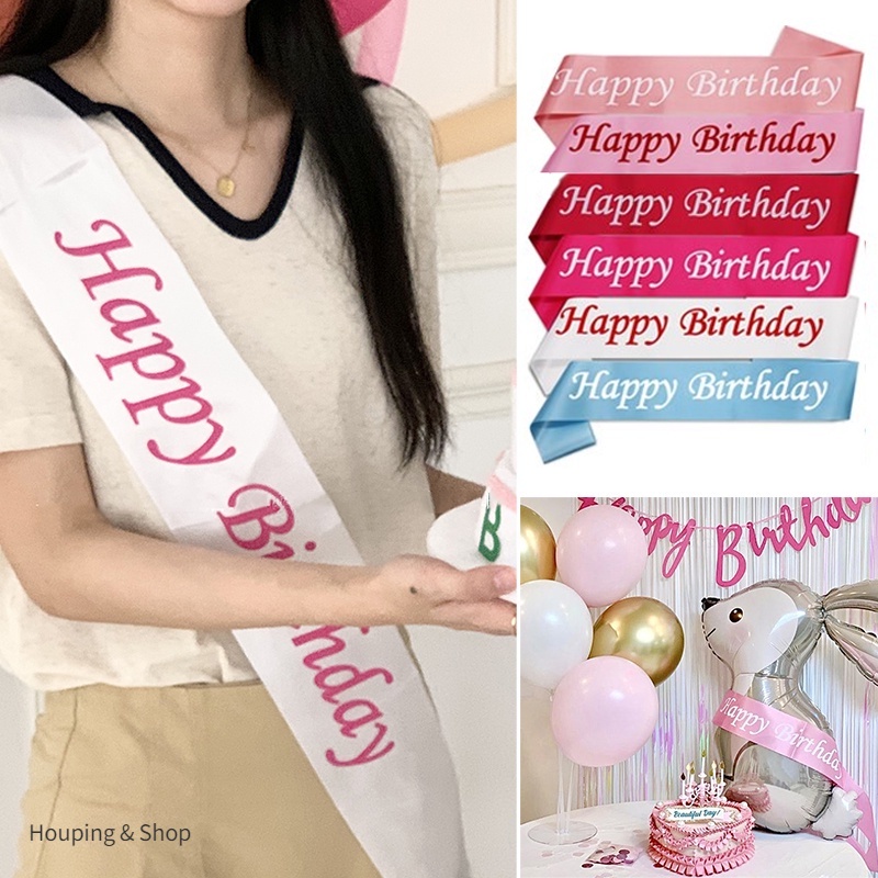 Ready Stock Birthday Party Decoration Satin Birthday Girl Sash Shoulder ...