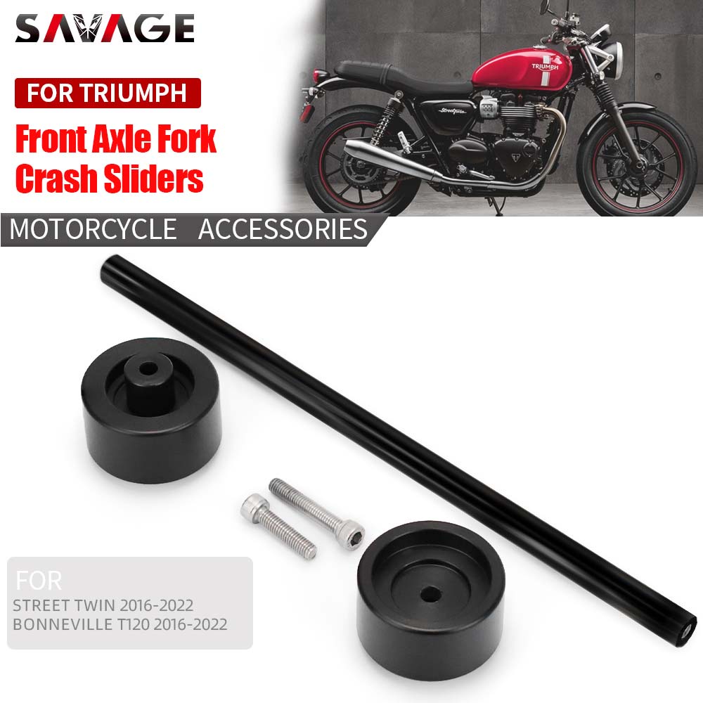 Front Axle Fork Crash Sliders For Triumph Street Twin Bonneville T120 ...