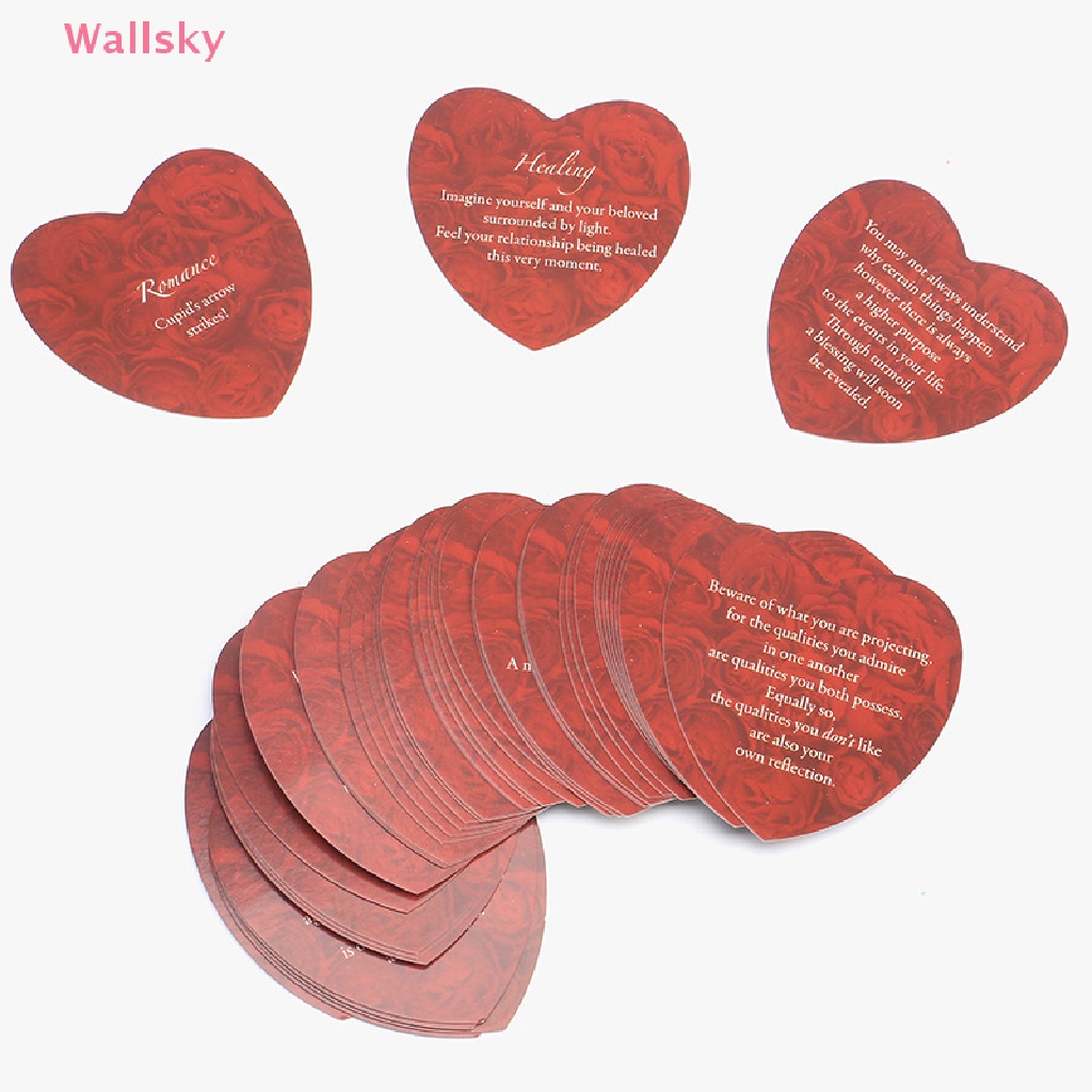 Wallsky Couple Love Oracle Card Love Oracle Heart Shaped English Card Well Shopee Philippines