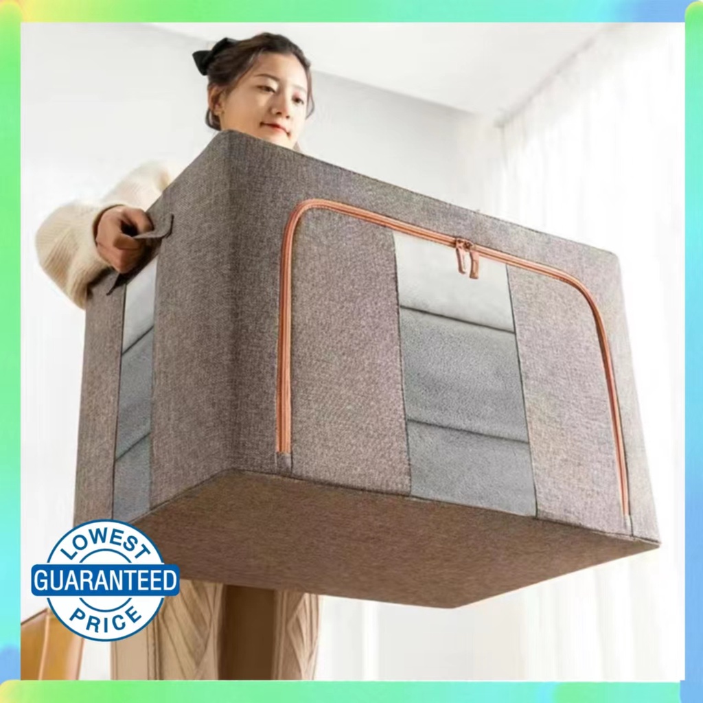 100L Large Capacity Clothes Storage Box Foldable Dustproof Wardrobe ...