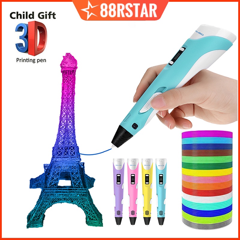 3D Pen Digital Display Intelligent Printing Pen Making Doodles Graffiti ...