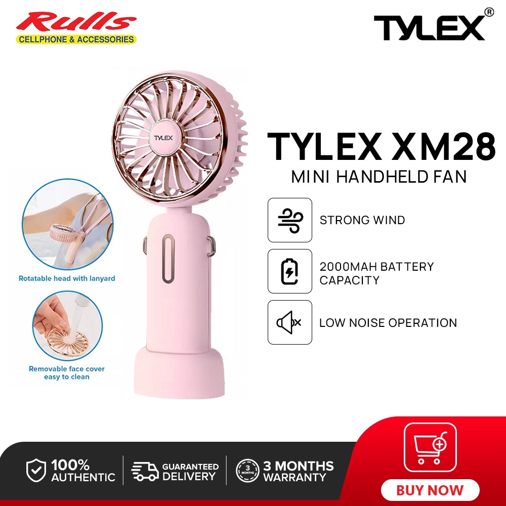 TYLEX XM28 Portable Mini Handheld Fan Rotatable Desk Fan 3 Gear ...