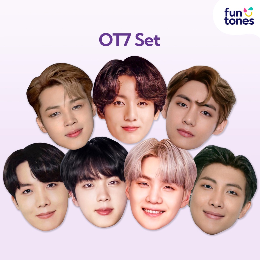 OT7 BTS Party Face Mask Jungkook Taehyung Jimin Namjoon JHope Seokjin ...