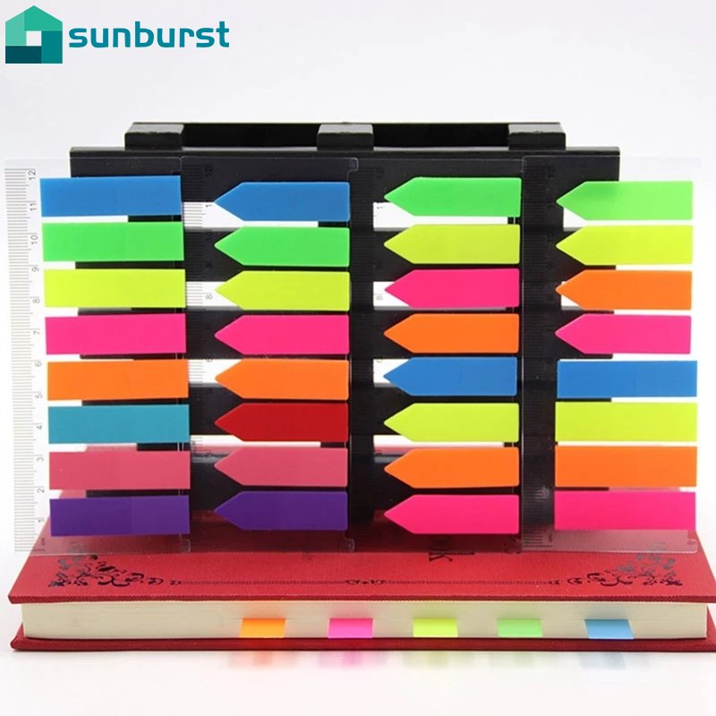 Mini Rectangle PET Sticky Note 5 Colors Loose Leaf Memo Index Sticky ...