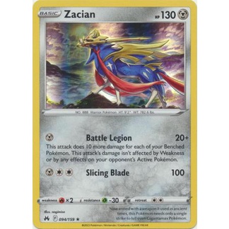 Zacian - 094/159 - Holo Rare Crown Zenith Singles | Shopee Philippines