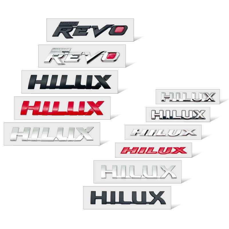 3D ABS Plastic HILUX Logo Car Letter Sticker, Trunk Decal, Badge Emblem ...