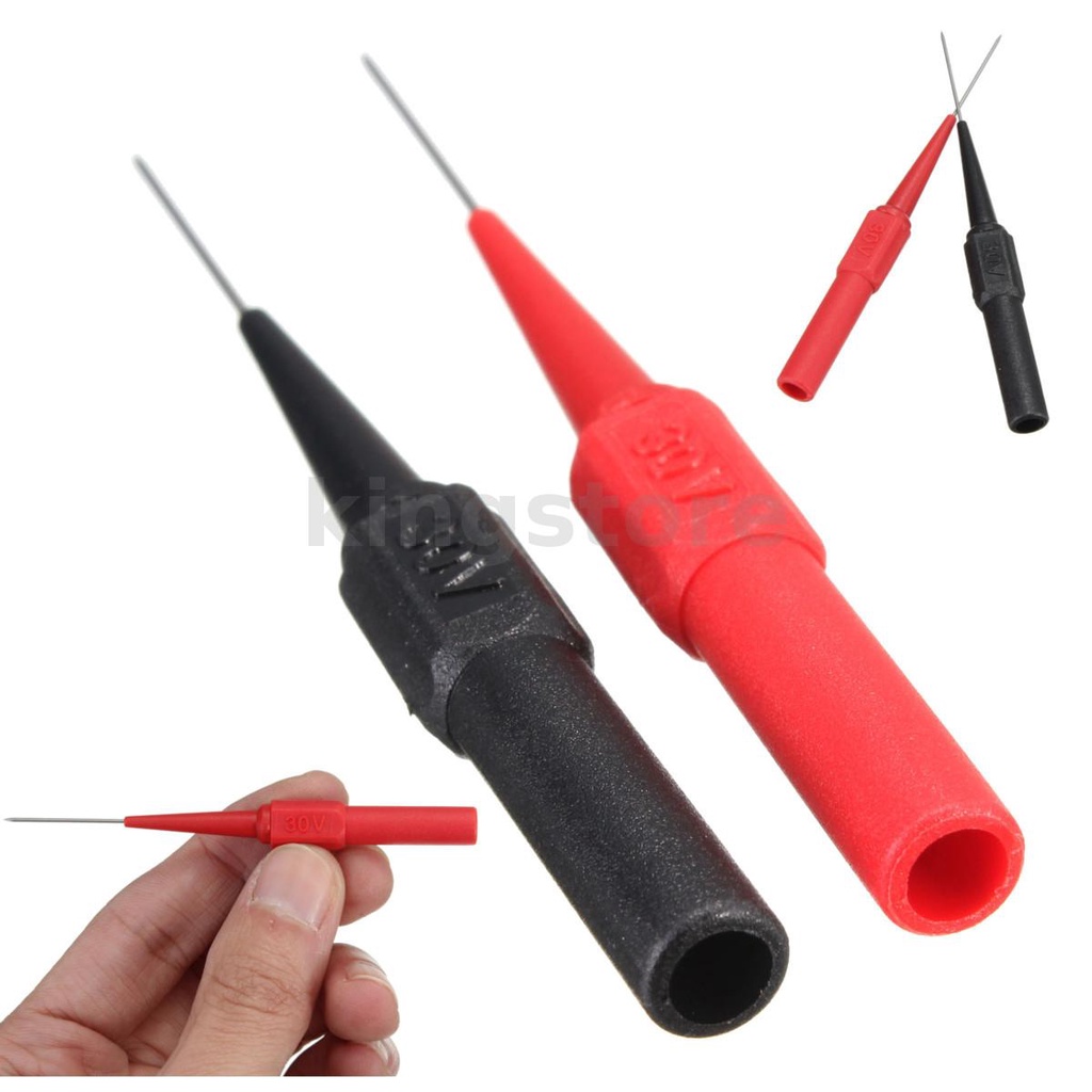 Insulation Piercing Non-destructive Multimeter Test Probes Red/Black ...