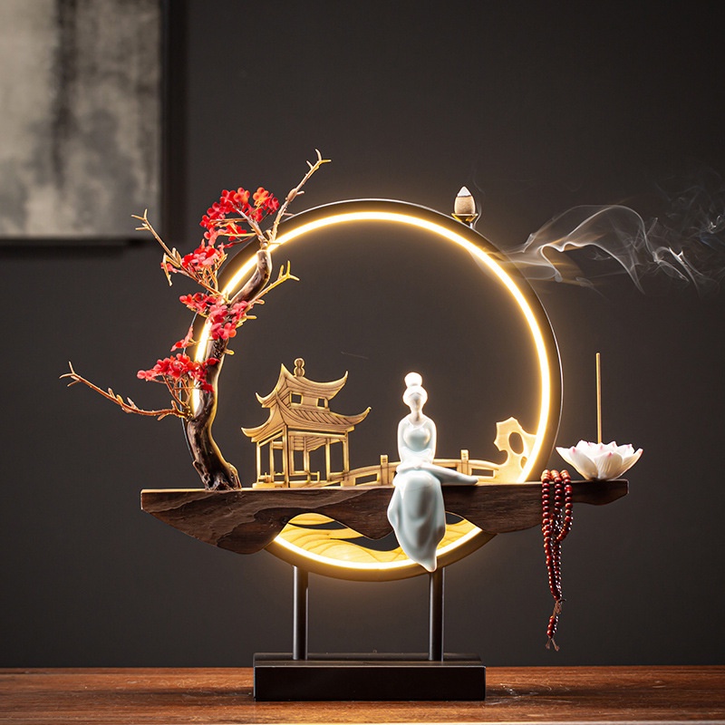 [Legend1] Porch TV Cabinet Ceramic Backflow Incense Burner Led Small ...