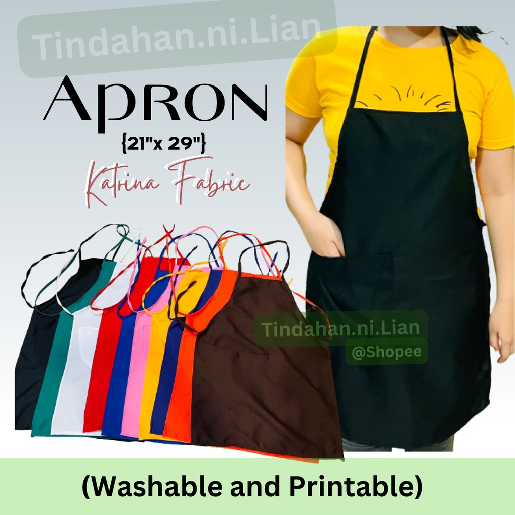 APRON Plain with pocket Retail/Wholesale Katrina fabric 21" x 29 ...