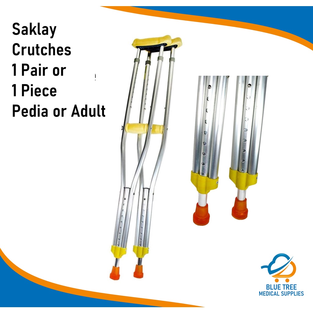 Saklay Aluminum Adjustable Crutches 1 Pair for Adult Mobility Aid for ...