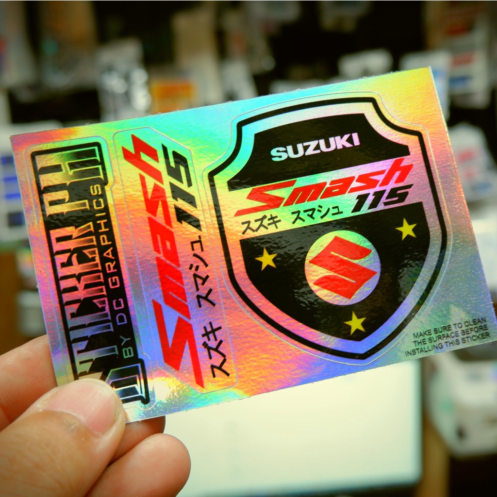 SUZUKI SMASH 115 HOLOGRAPHIC BADGE DECAL | Shopee Philippines