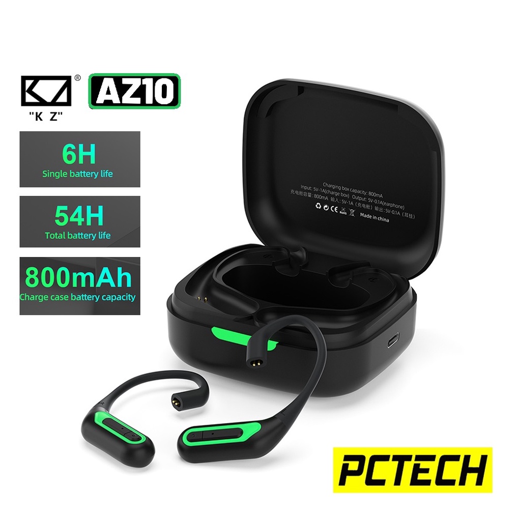 KZ AZ10 True Wireless Earphone Bluetooth 5.2 Ear Hook HiFi Sport Game Automatic Connection ...
