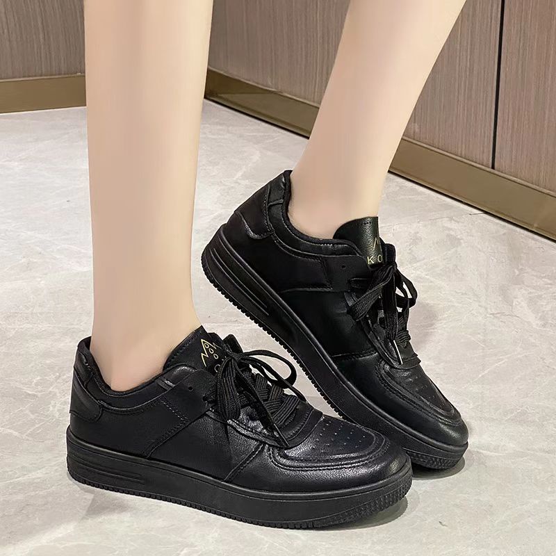 KOVO-D-3 small white and black leather shoes new net red casual female ...