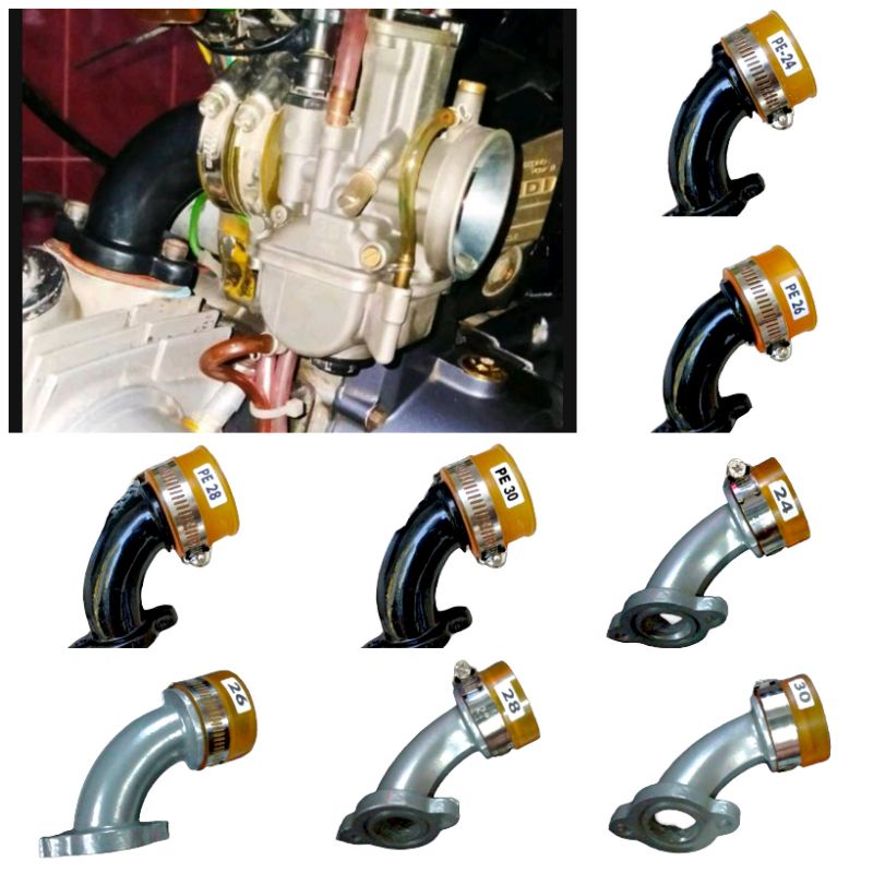 Mannipol slanted duck intake pnp pwk pwl pe king carburetor etc size pe ...